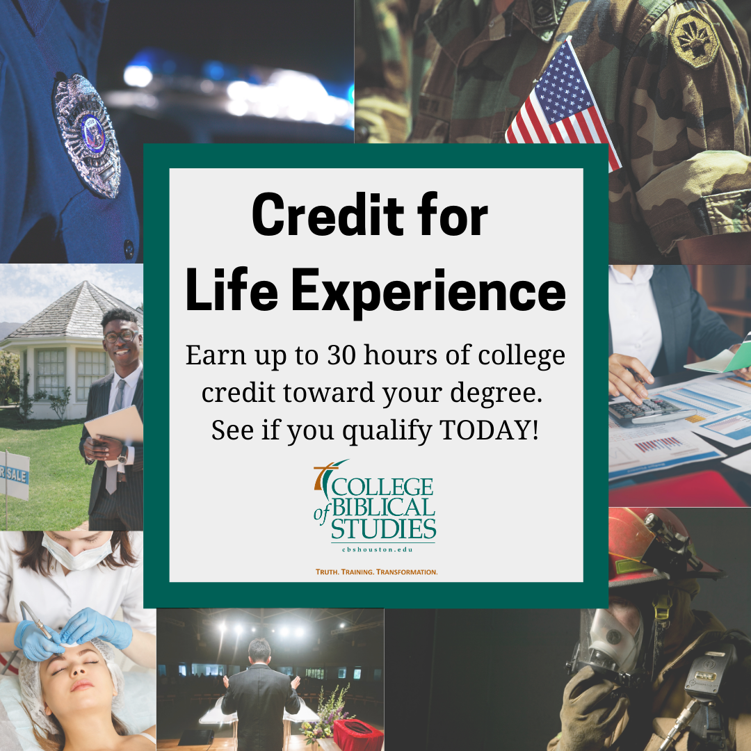 Credit for Life Experience – College of Biblical Studies